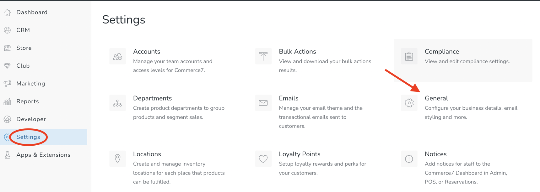 Configuring your General Settings
