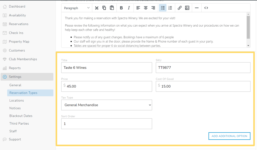 How Do I Set Up Reservations Types?