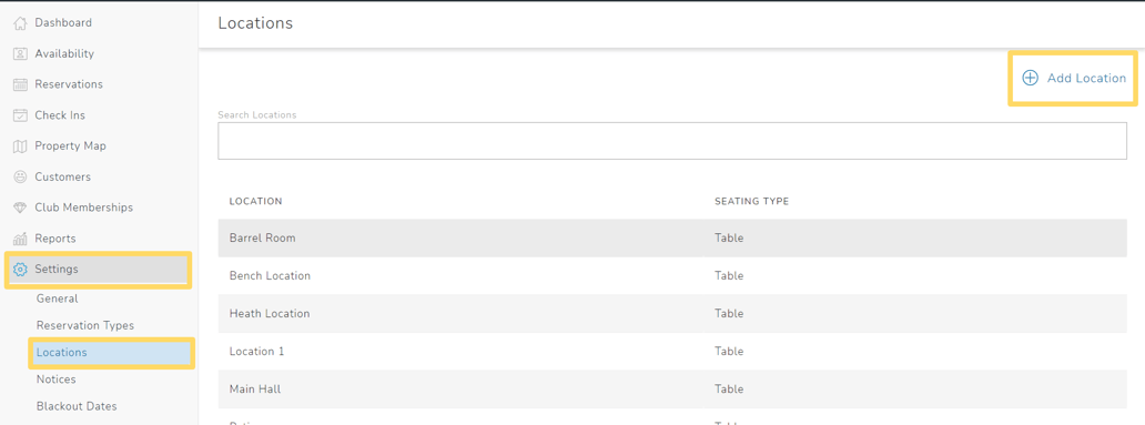How Do I Set Up Locations for Reservations?