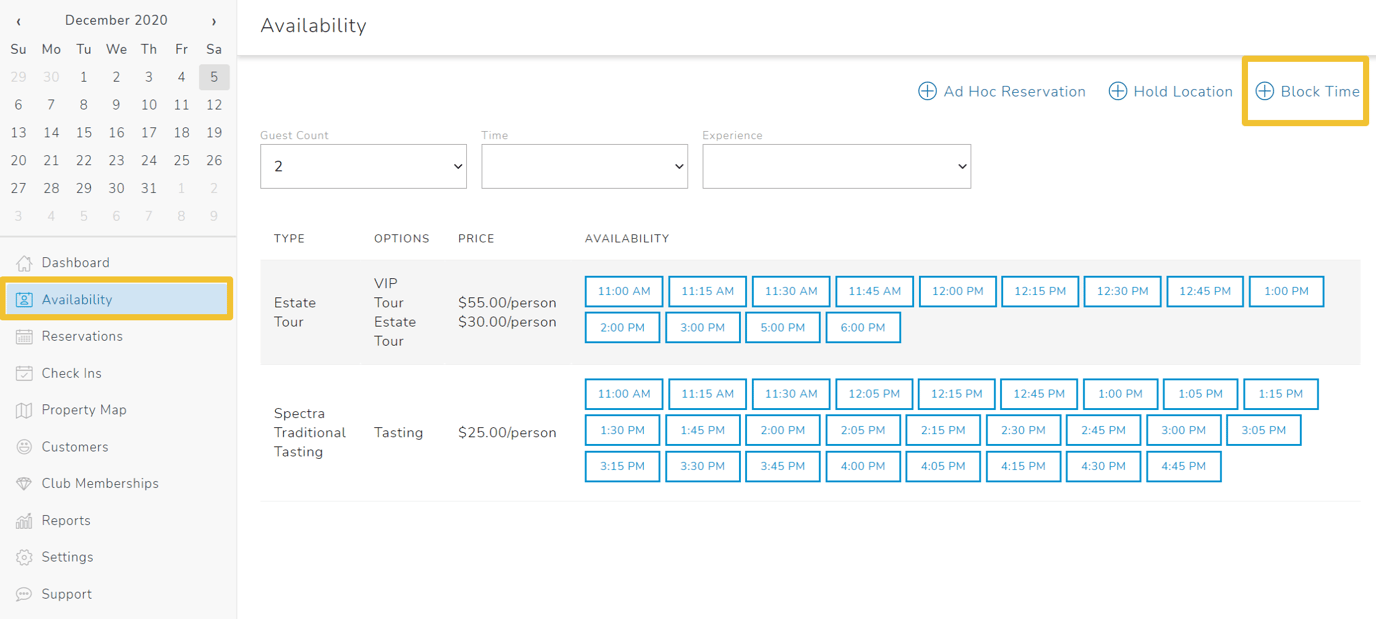 How Do I Block a Time Slot in Reservations?