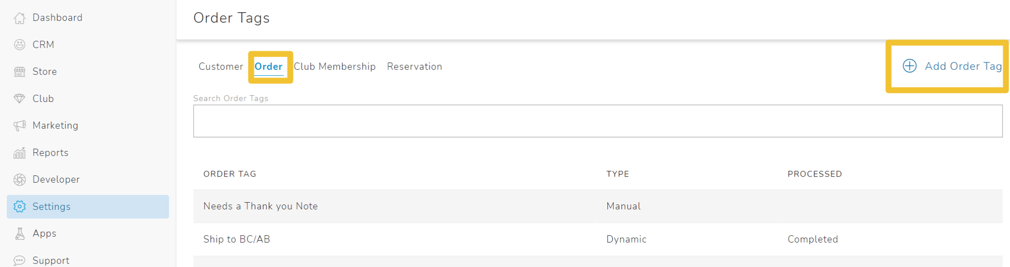Creating Manual and Dynamic ORDER Tags