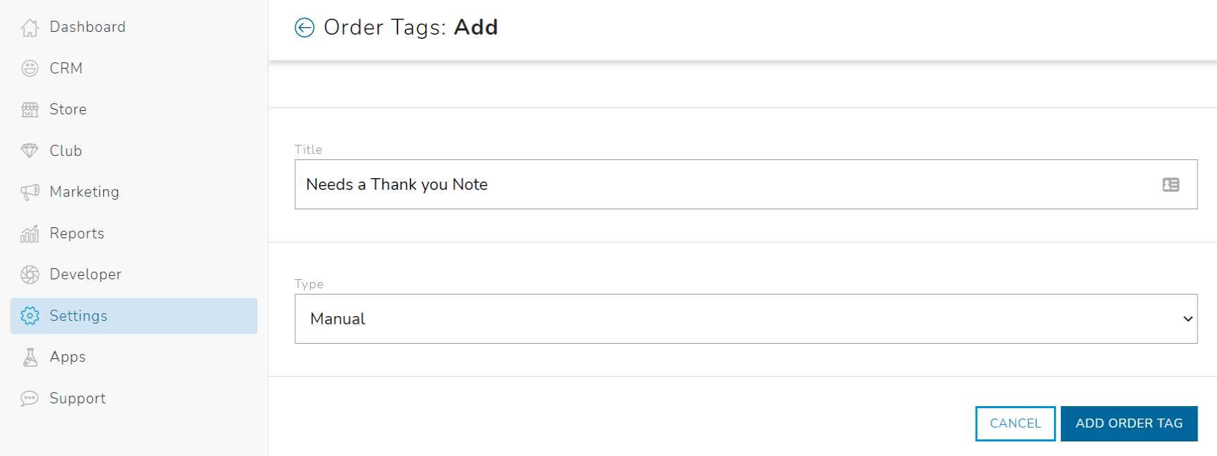 Creating Manual and Dynamic ORDER Tags