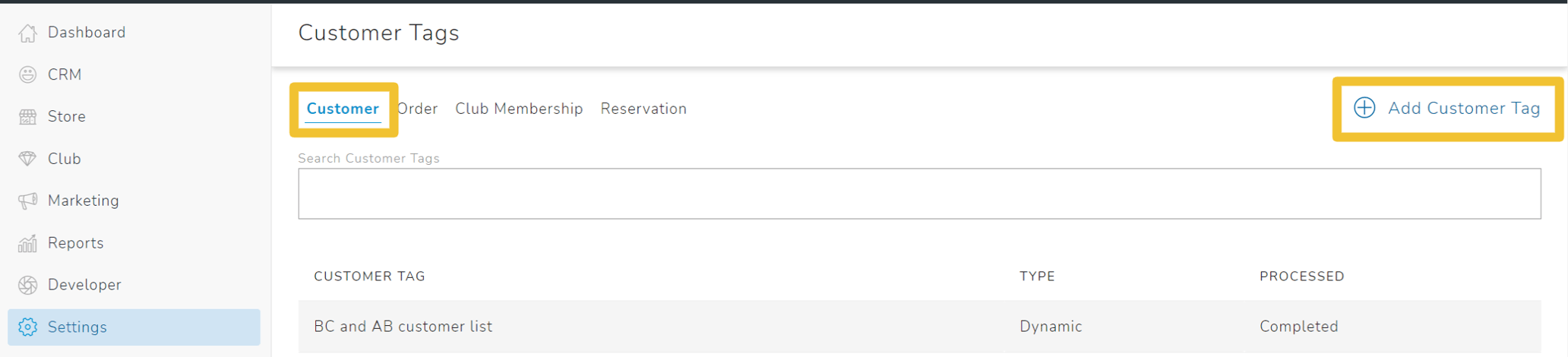 Creating Manual and Dynamic CUSTOMER Tags