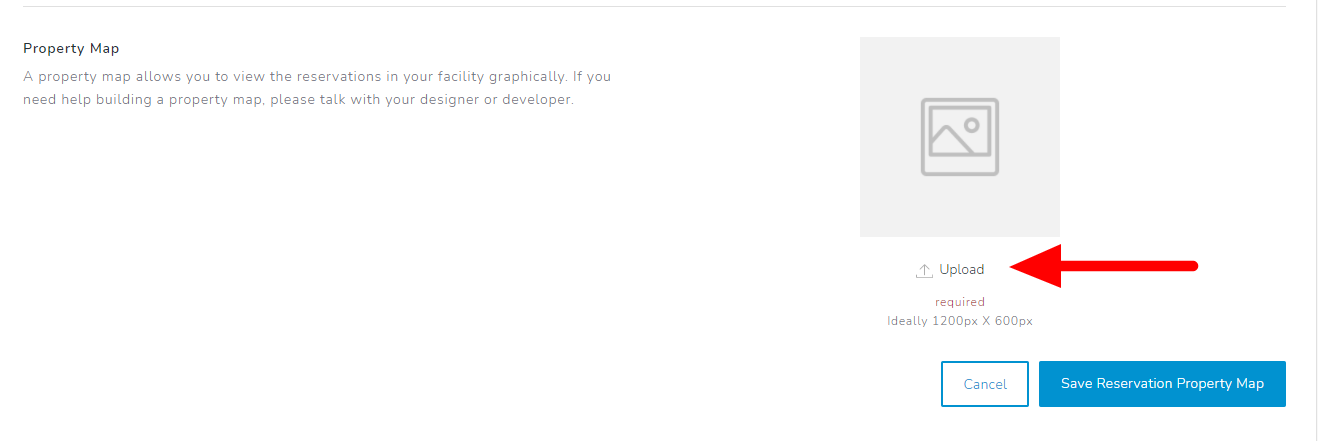 Reservation property map setup for designers/developers.