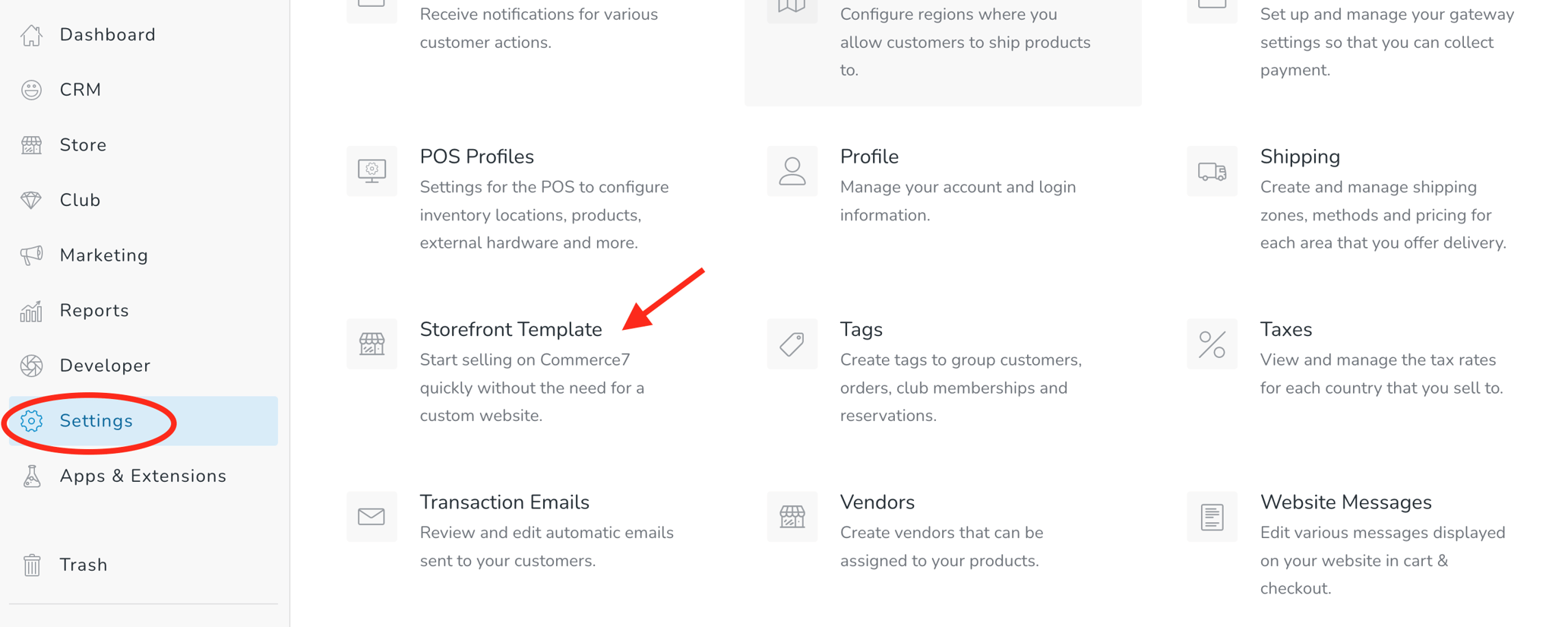 Configuring and Connecting the Commerce7 Built-In Storefront