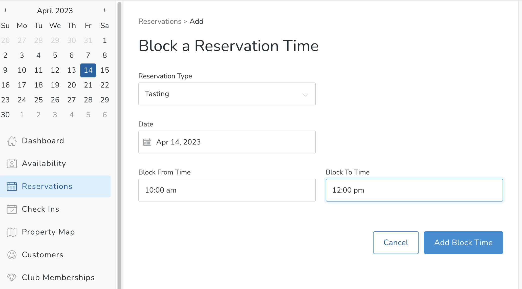 How Do I Block a Time Slot in Reservations?