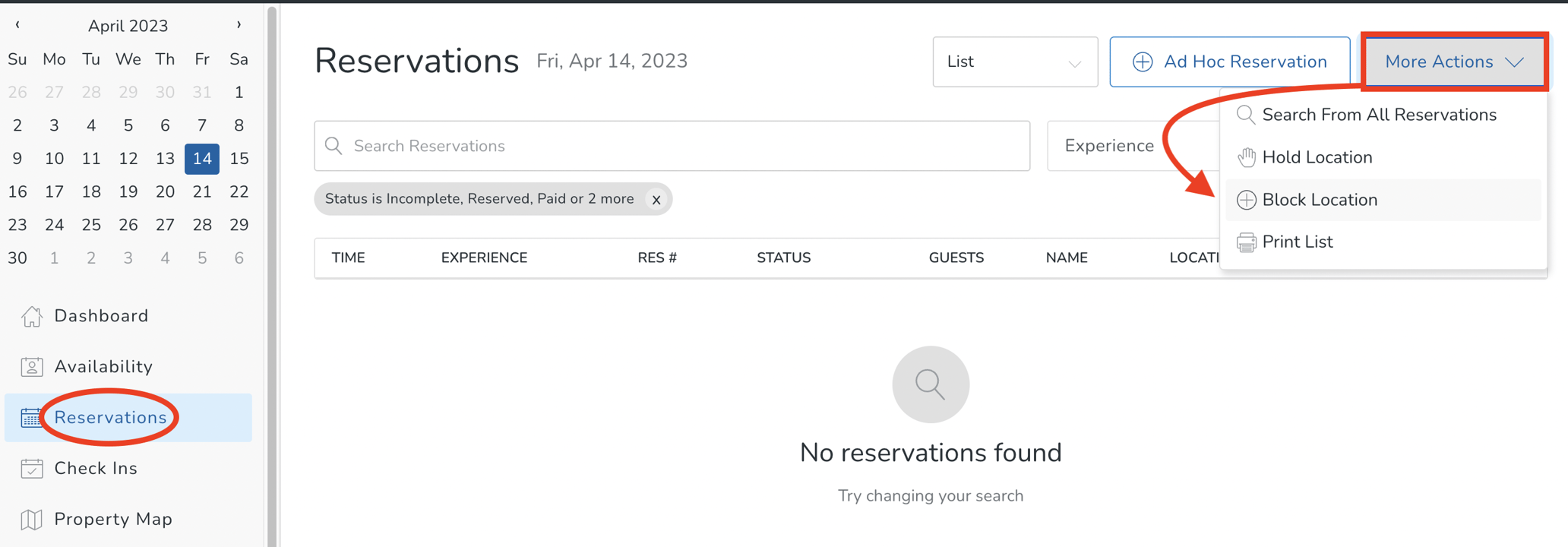 How Do I Block a Time Slot in Reservations?