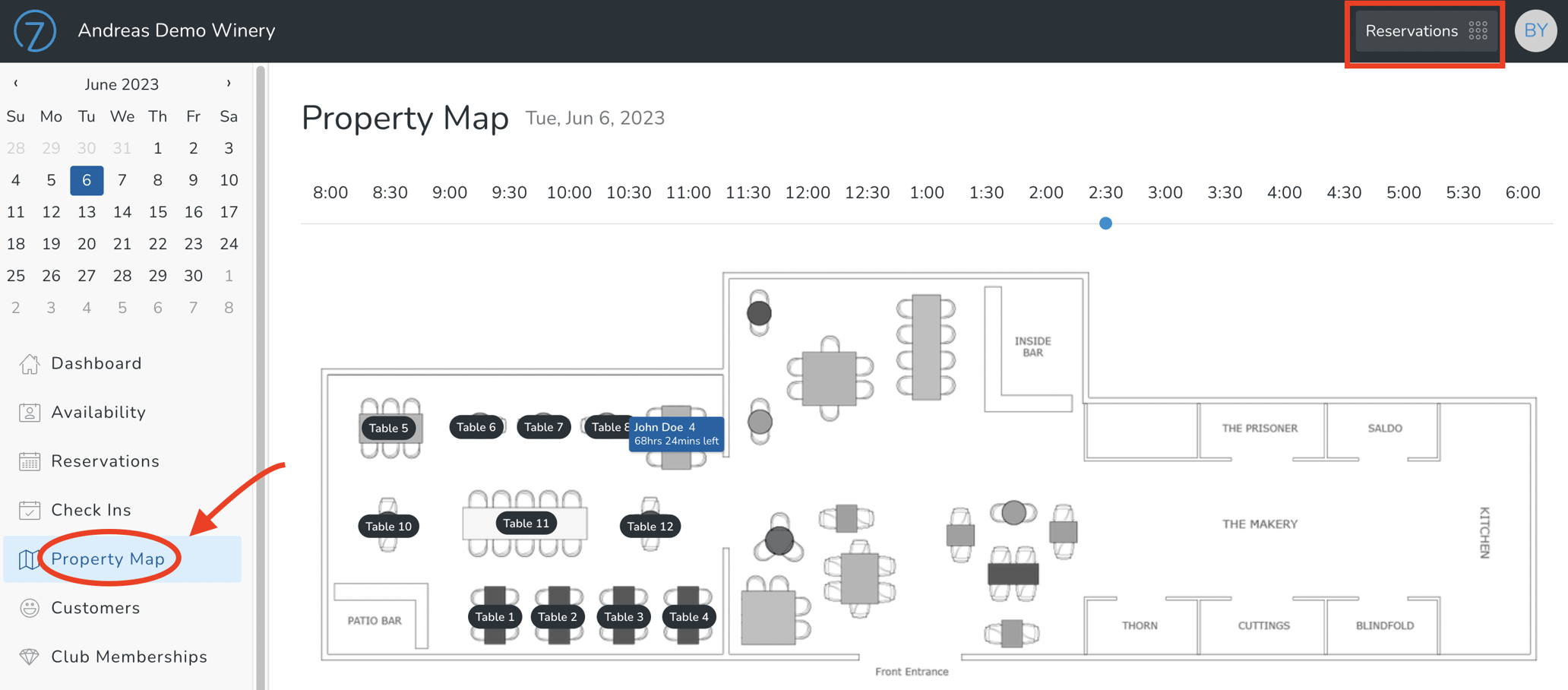 Booking & Managing Walk-in Reservations using the Property Map