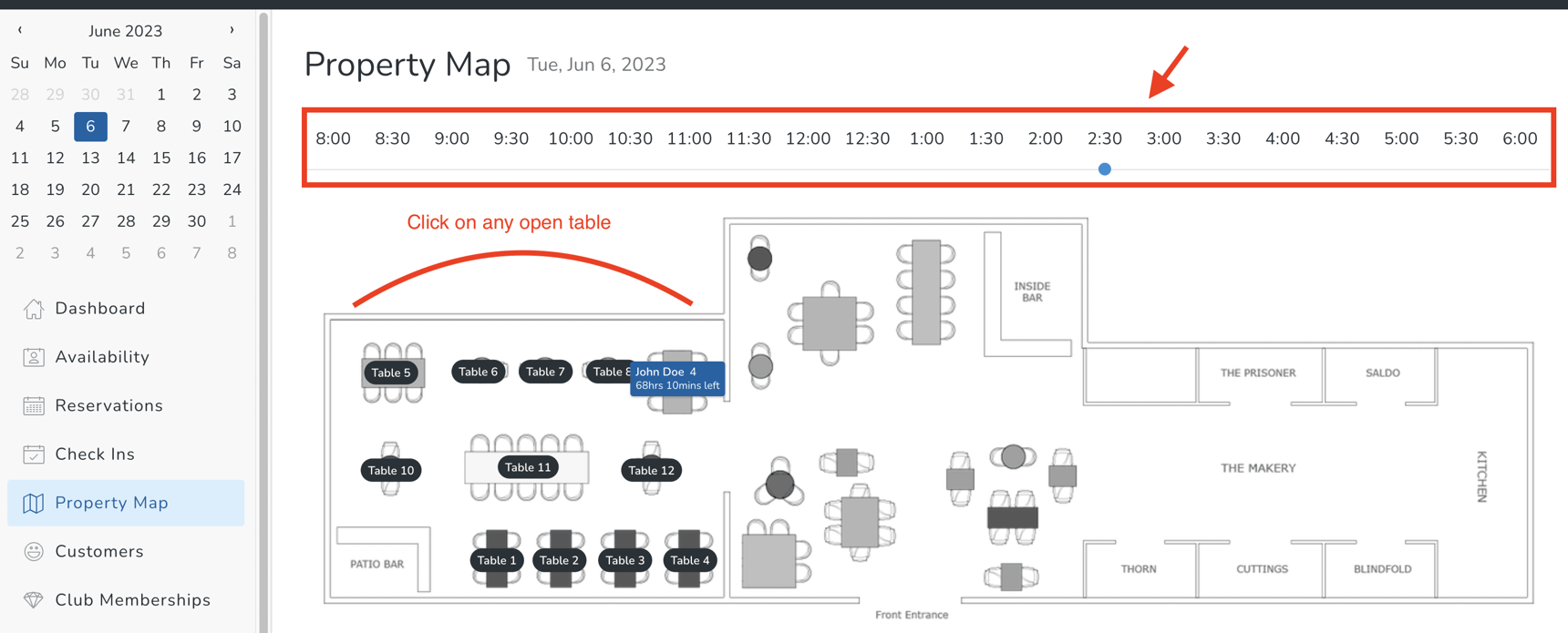 Booking & Managing Walk-in Reservations using the Property Map