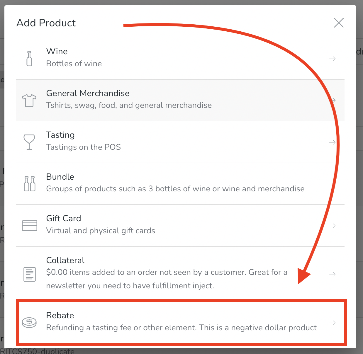 Creating a Rebate Product