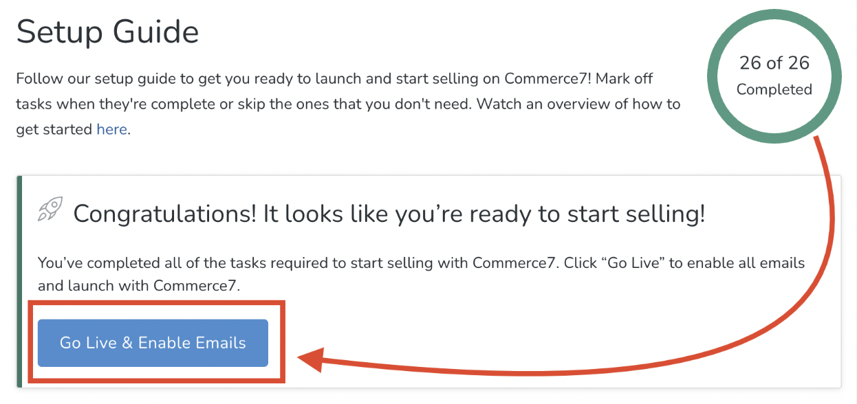 Setup Guide Checklist