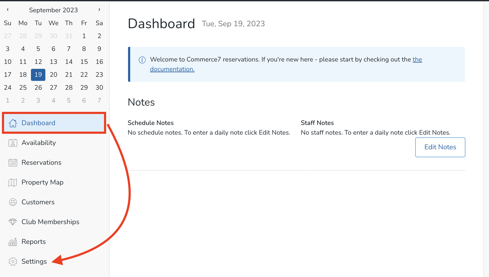 Setting Up Reservation Locations