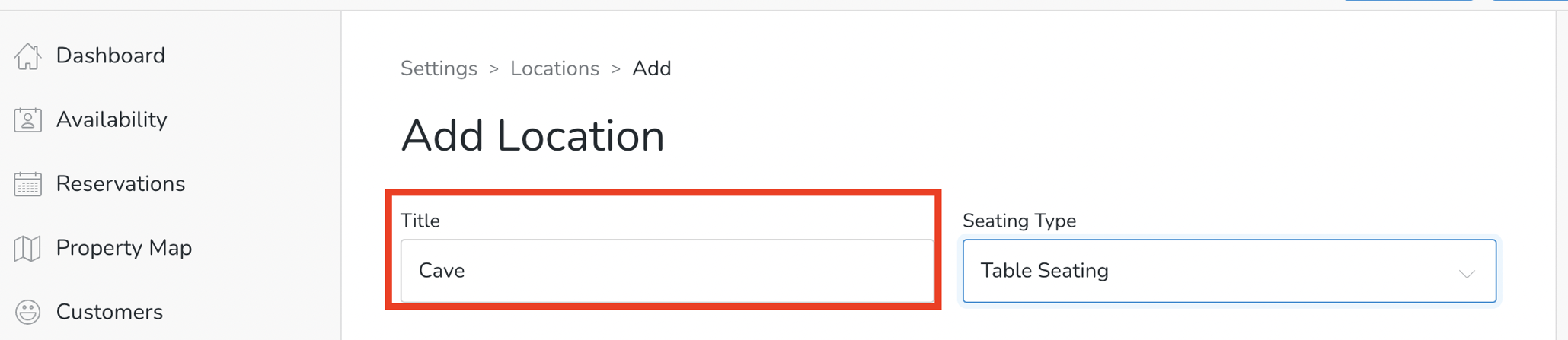 Setting Up Reservation Locations