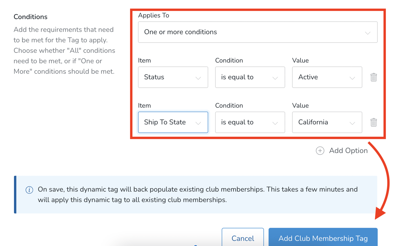 Creating Manual and Dynamic CLUB MEMBERSHIP Tags