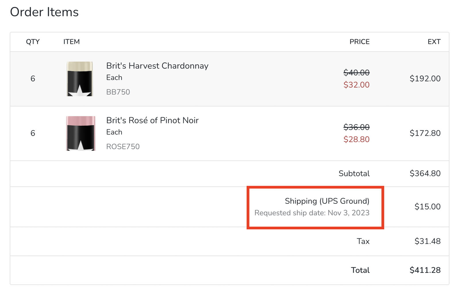 Adding a Requested Ship Date to Club Releases