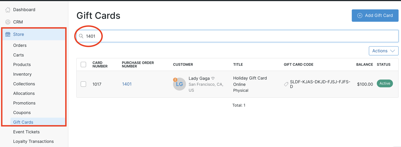 Gift Card Overview: Creating/Redeeming/Managing Gift Cards