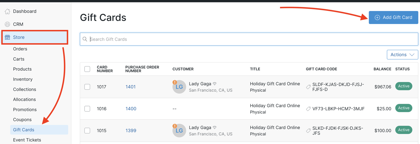 Options for Creating a Credit for a Customer