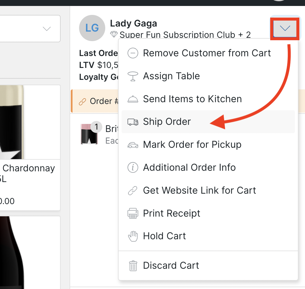POS: Creating a Shipping Order