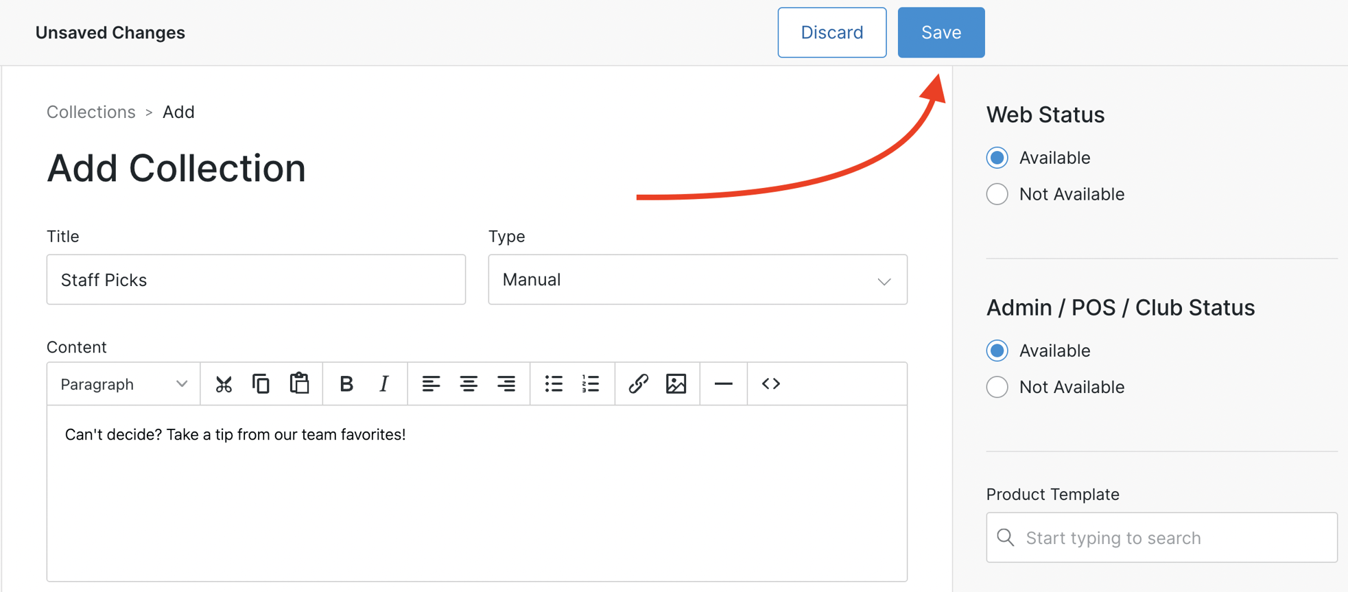 Creating Product Collections