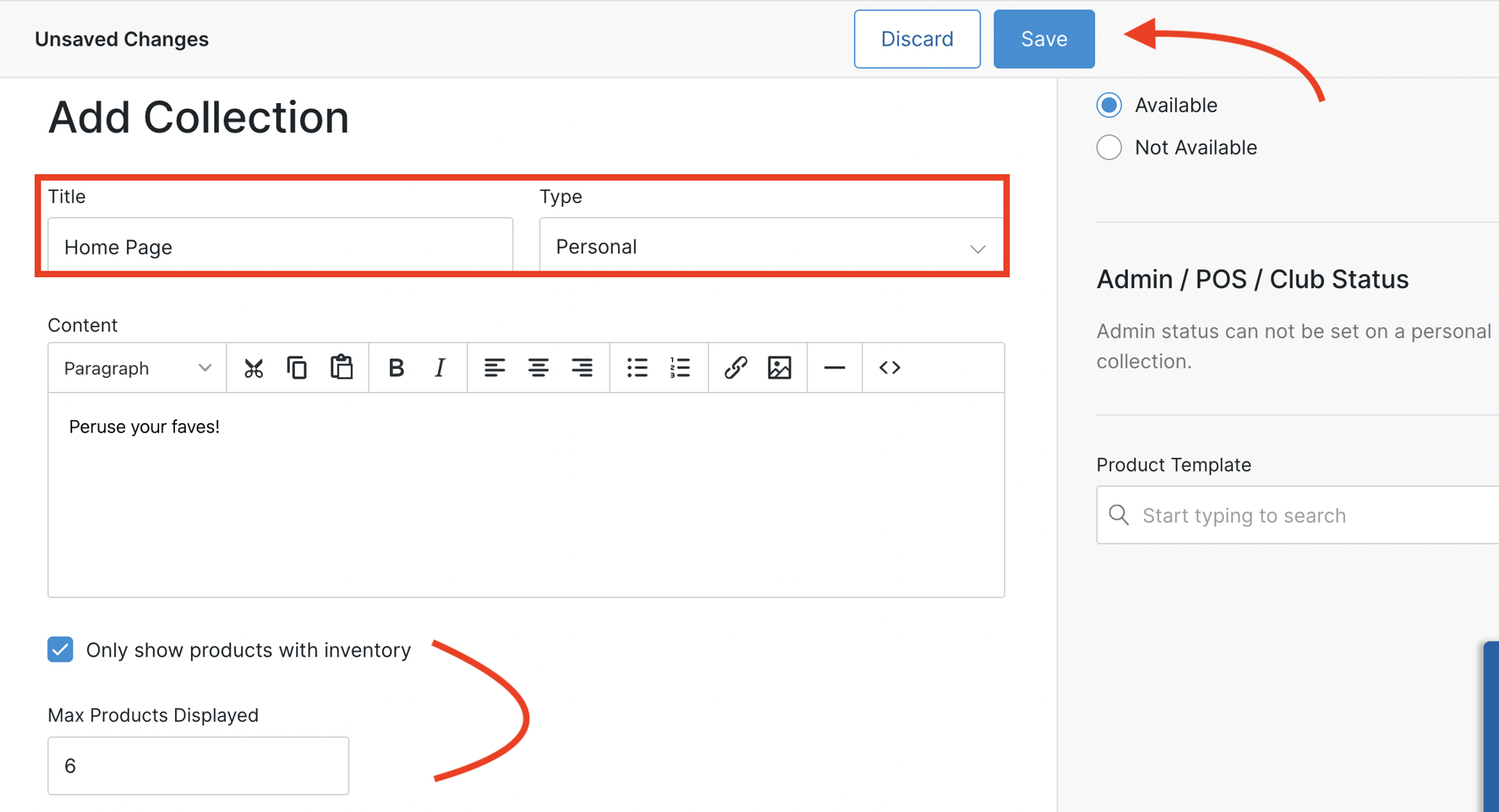 Creating Product Collections