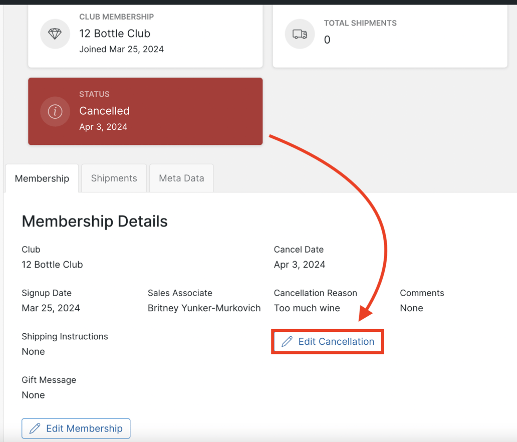 Cancelling or Deleting Club Memberships