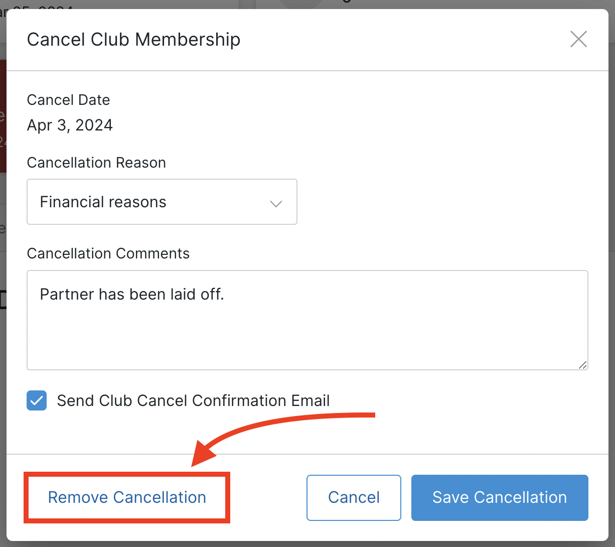 Cancelling or Deleting Club Memberships