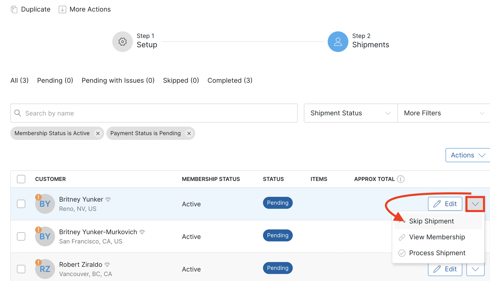 How to Skip a Club Shipment in the Admin Panel
