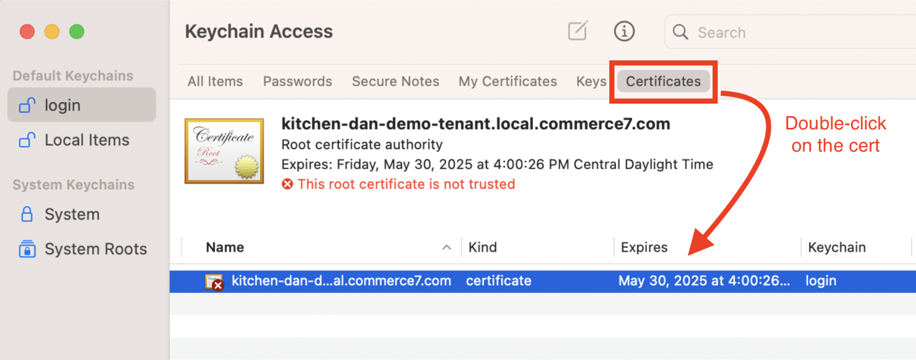 Installing a Self-signed SSL Printer Certificate - MacOS
