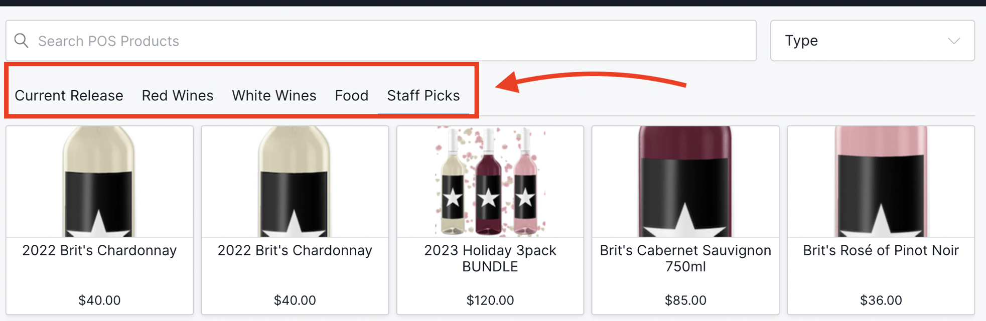 Adding and Sorting Products on the POS