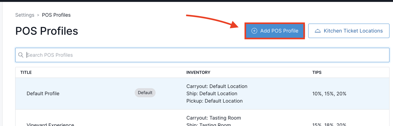 Setting Up POS Profiles