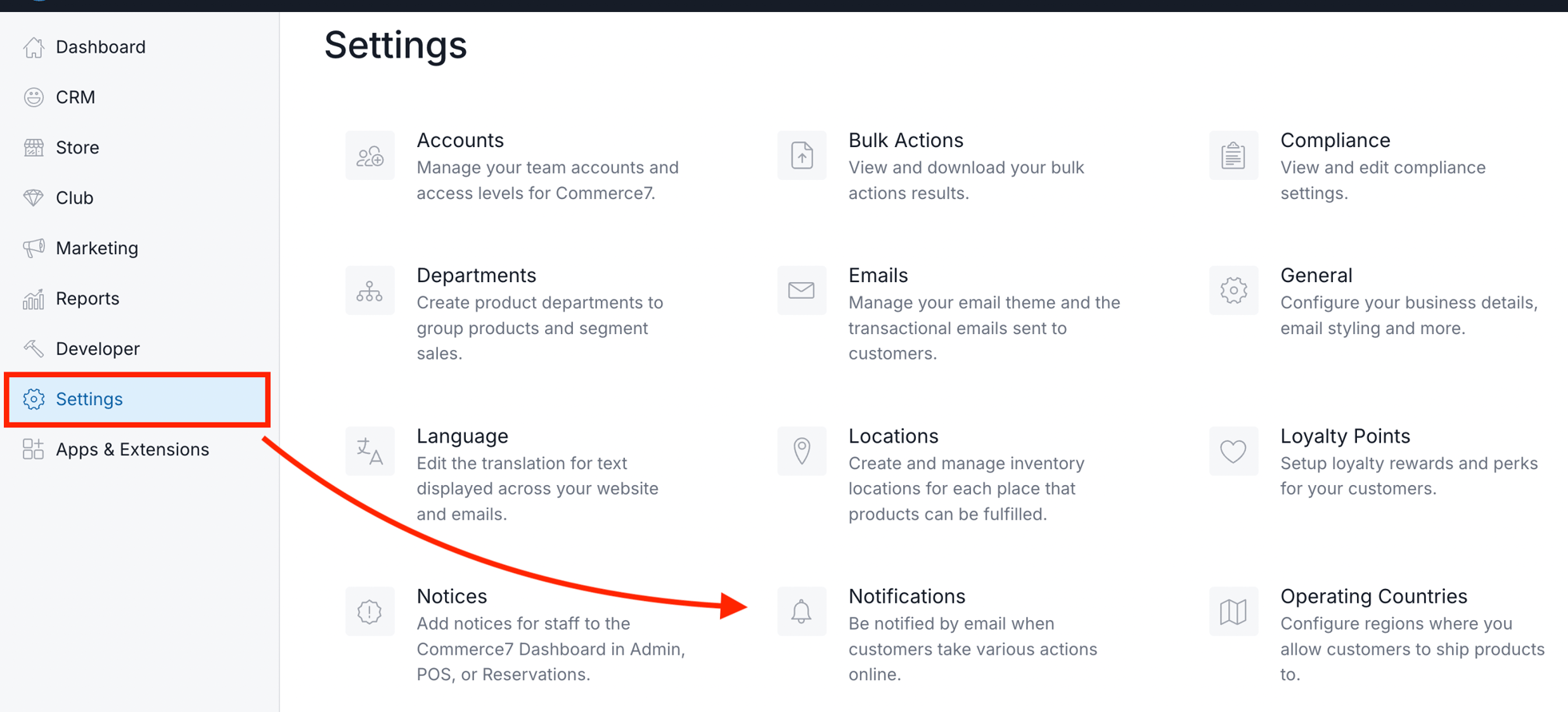 Configuring Admin Notifications
