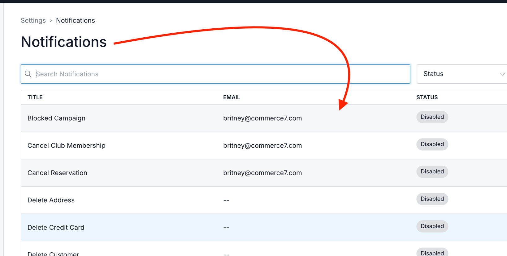 Configuring Admin Notifications