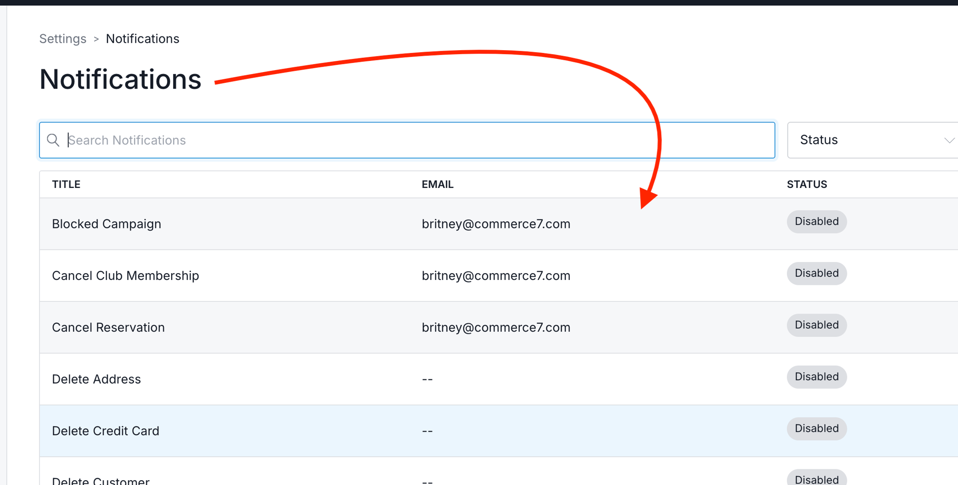 Configuring Admin Notifications