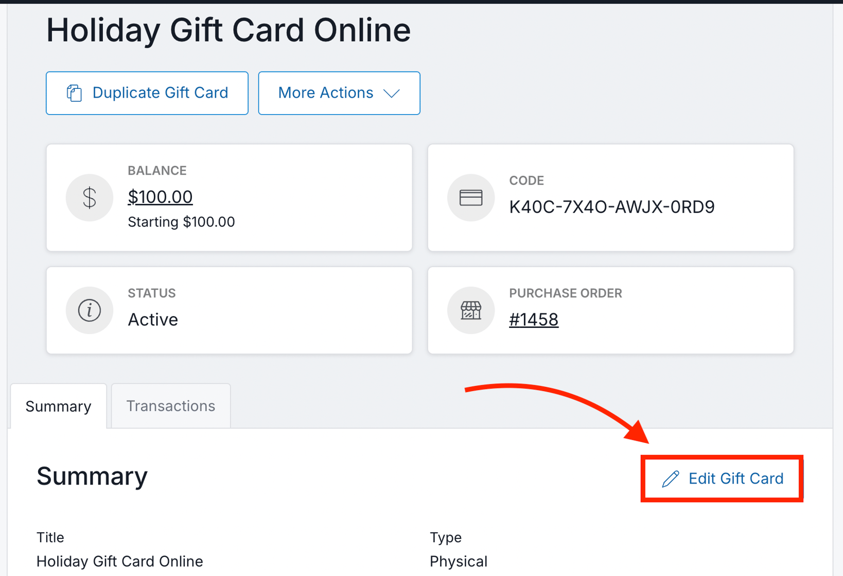 Gift Card Overview: Creating/Redeeming/Managing Gift Cards