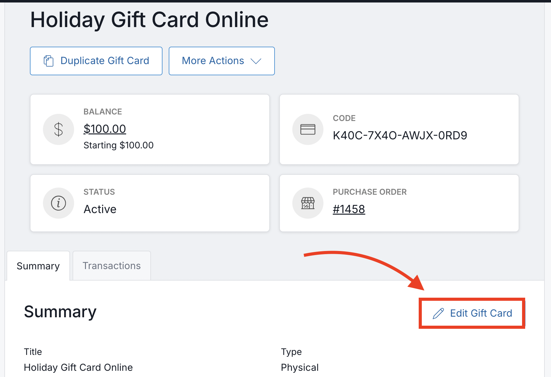 Gift Card Overview: Creating/Redeeming/Managing Gift Cards