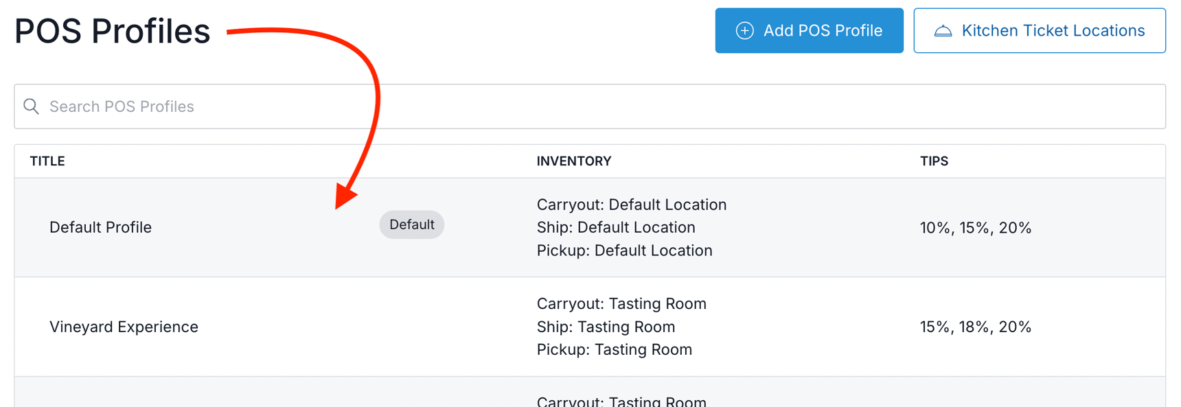 Assigning a Table to a POS Cart