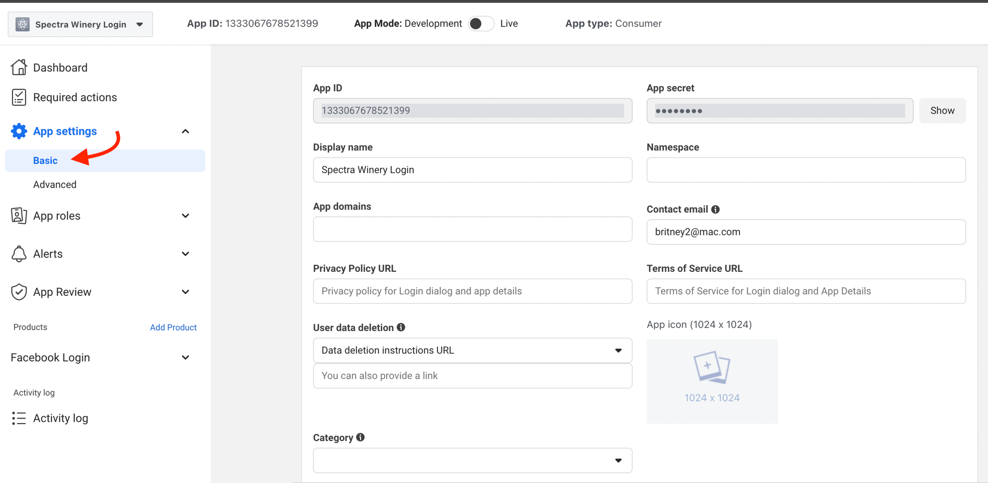 Setting Up Facebook Login