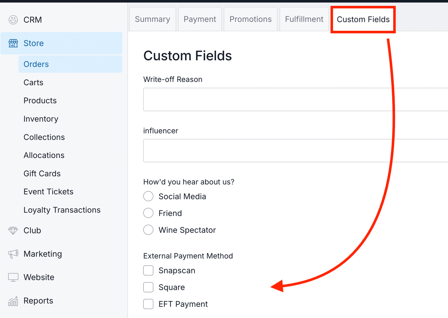 Tracking External Payment Types with Custom Fields and Tags