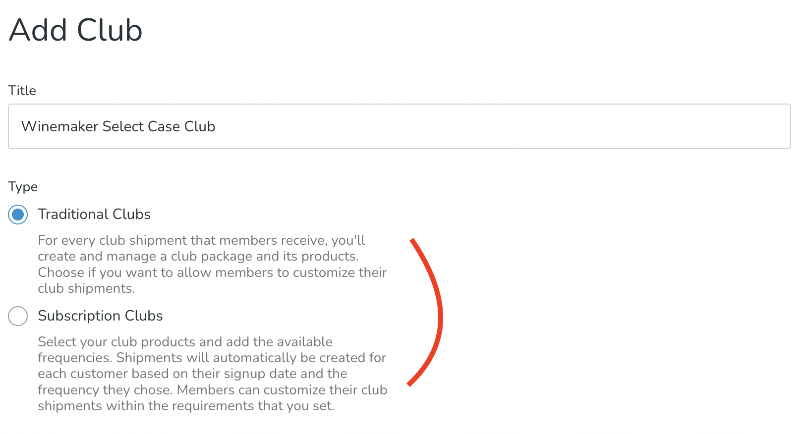 Creating a Traditional Club