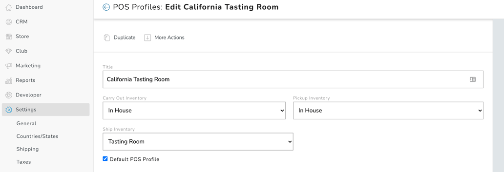Setting Up POS Profiles