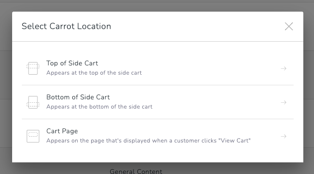 Creating Cart Carrots