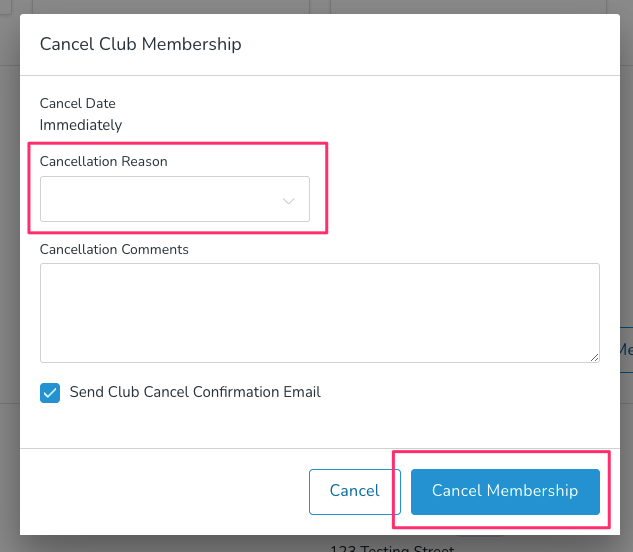 Cancelling Club Memberships