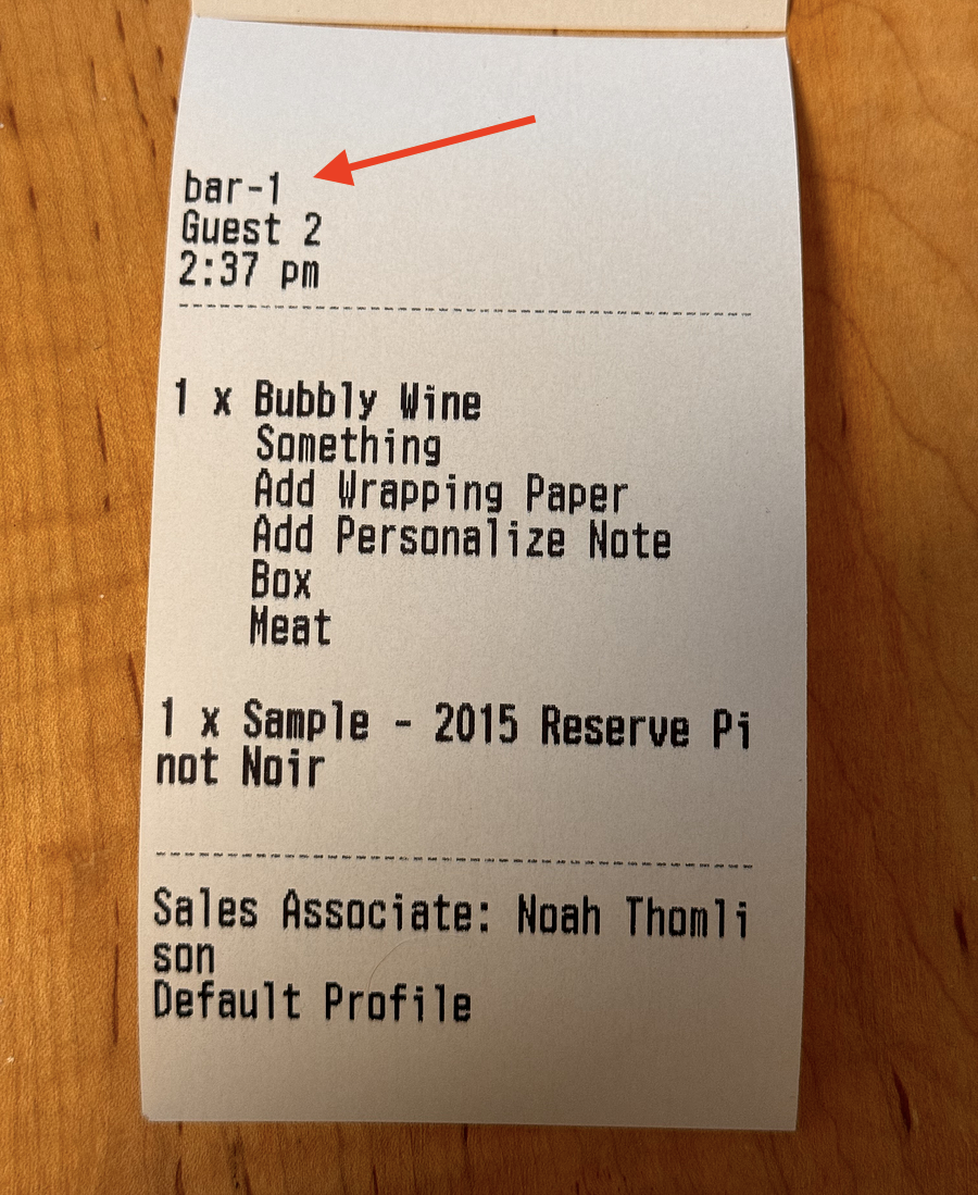 Assigning a Table to a POS Cart