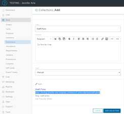 Creating Product Collections