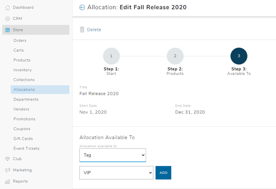 Creating and Managing Allocations