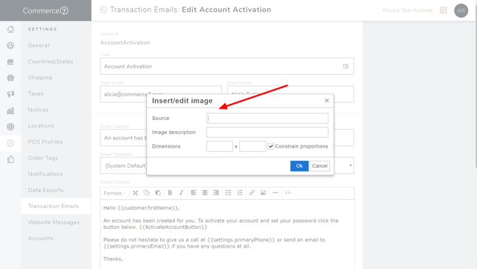Setting Up Transaction Emails.