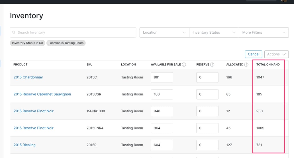 Editing/Resetting Inventory Count in Bulk