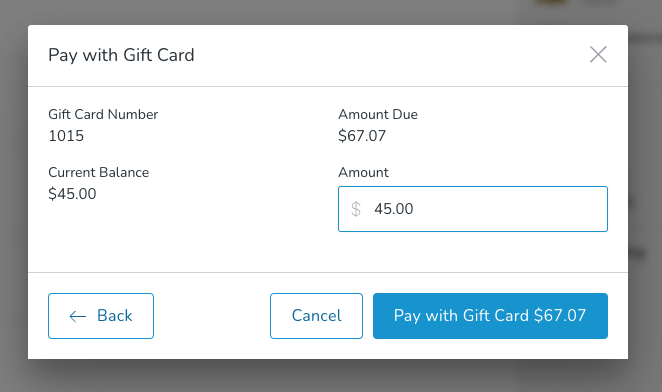 Paying for an Order on the POS