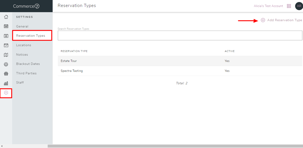 How Do I Set Up Reservations Types?