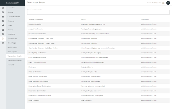 Setting Up Transaction Emails.